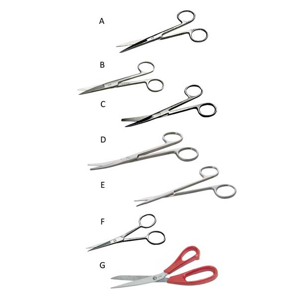 Labbox stainless steel scissors, 0,99
